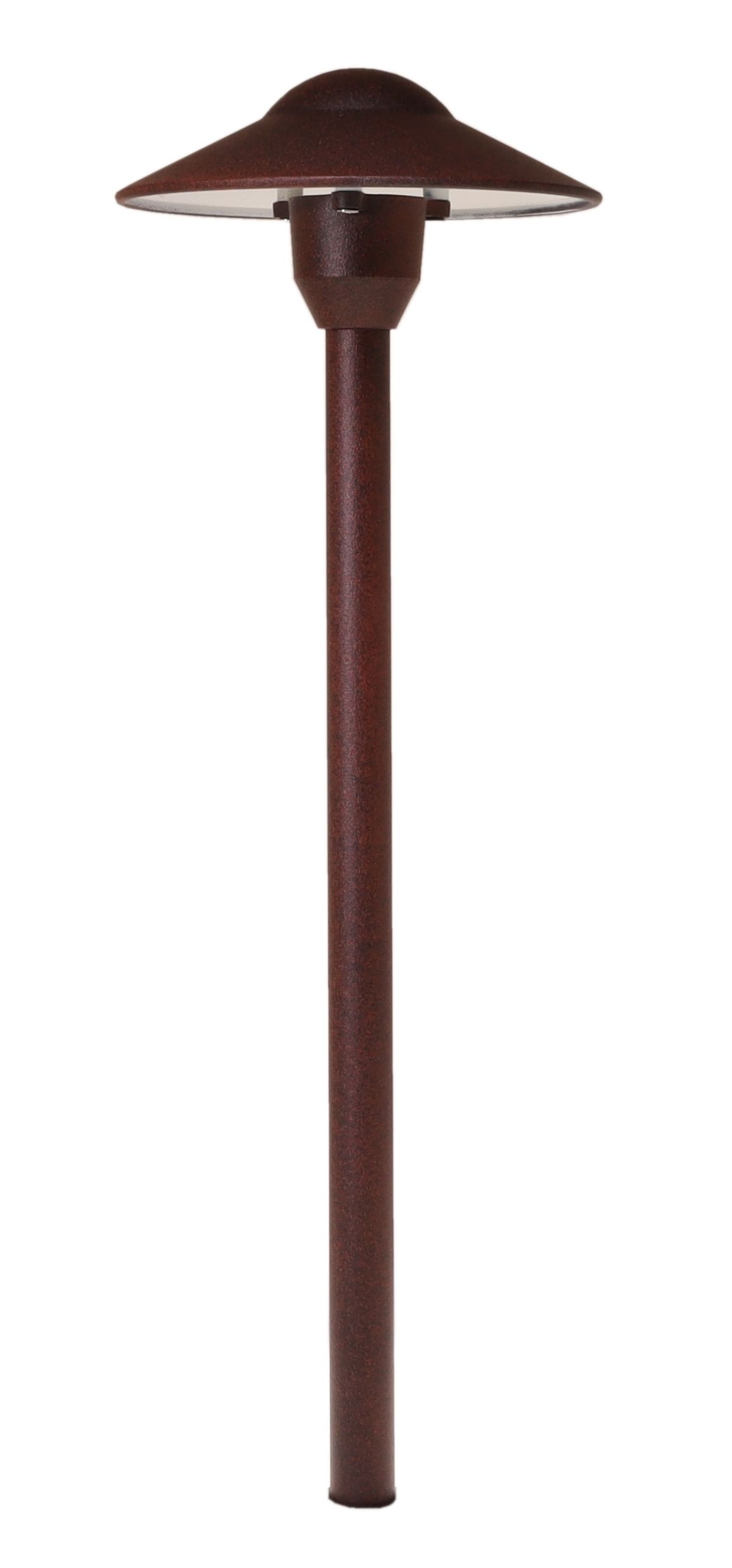 3W LED Low Voltage Small Mushroom Lights in Rust Finish