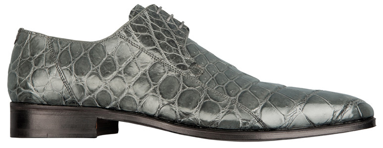 Fennix Italy 3228 Grey All-Over Genuine Alligator Shoes