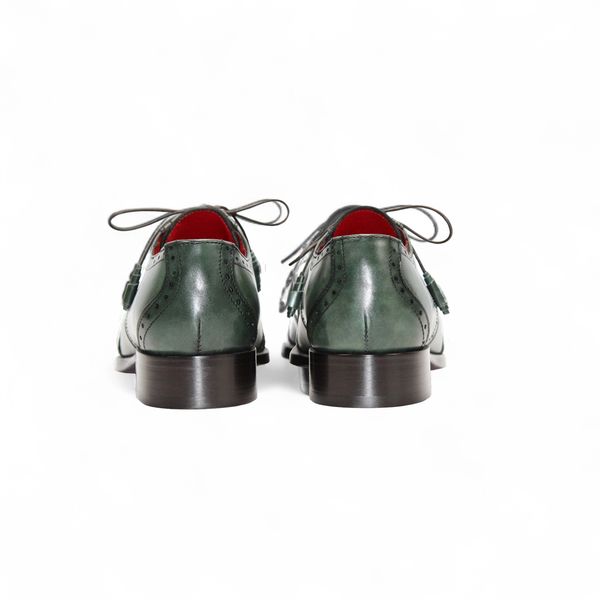 Fennix Italy Jax Green Genuine Alligator Leather Derby Shoes