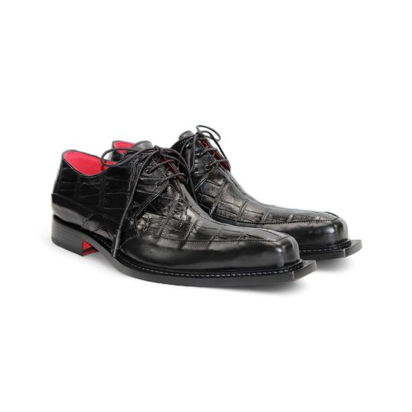 Fennix Italy "Frank" Black Genuine Alligator / Italian Calfskin Leathe