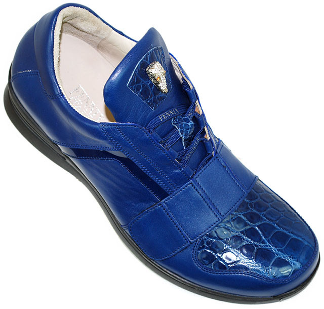 Fennix Italy 3120 Faded Denim Genuine Alligator/Nappa/Patent Leather
