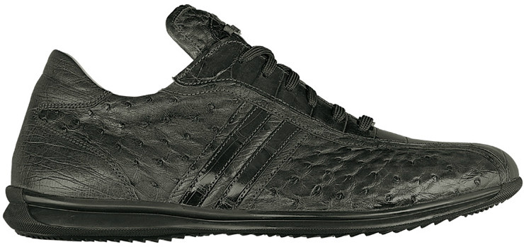 Fennix Italy 3114 "BIS" Black Genuine Alligator / Ostrich Sneakers Wit