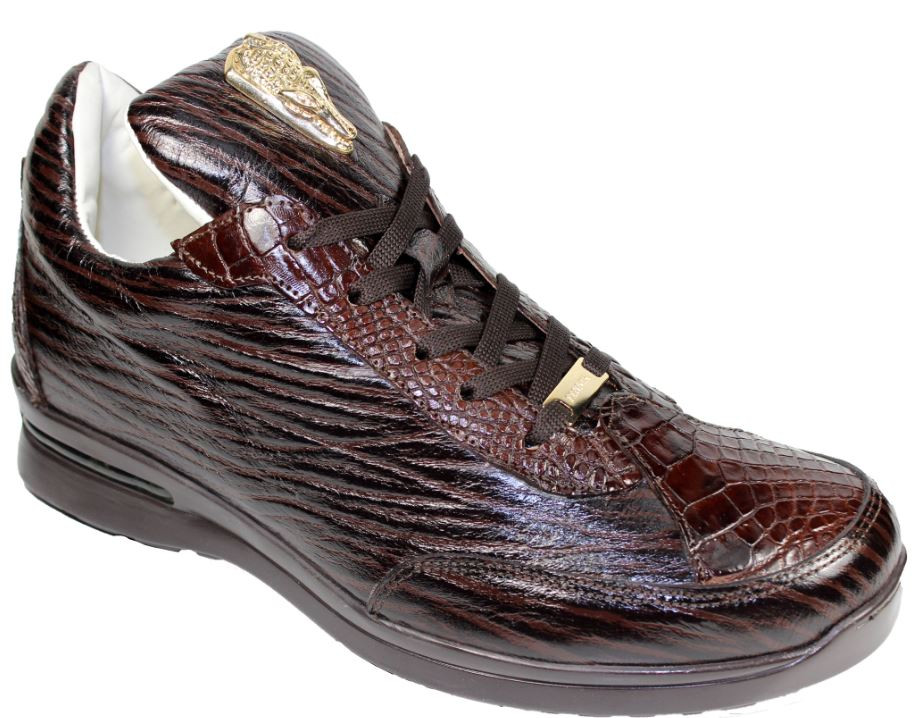 Fennix Italy Brown Genuine Alligator / Deer Sneakers "Alex"
