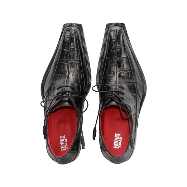 Fennix Italy "Frank" Black Genuine Alligator / Italian Calfskin Leathe